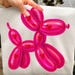 Pink Brushstroke Balloon Dog Png, Valentine Balloon Dog Sublimation ...