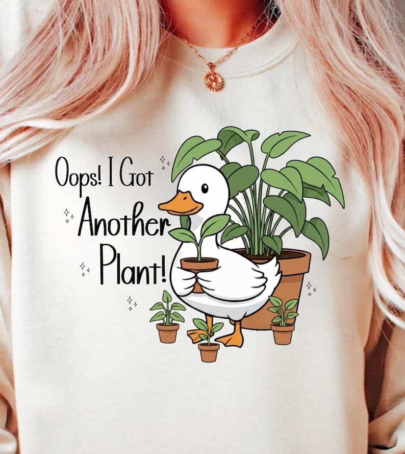 Oops I Got Another Plant Goose Png, Funny Plant Lover Png, Vintage ...