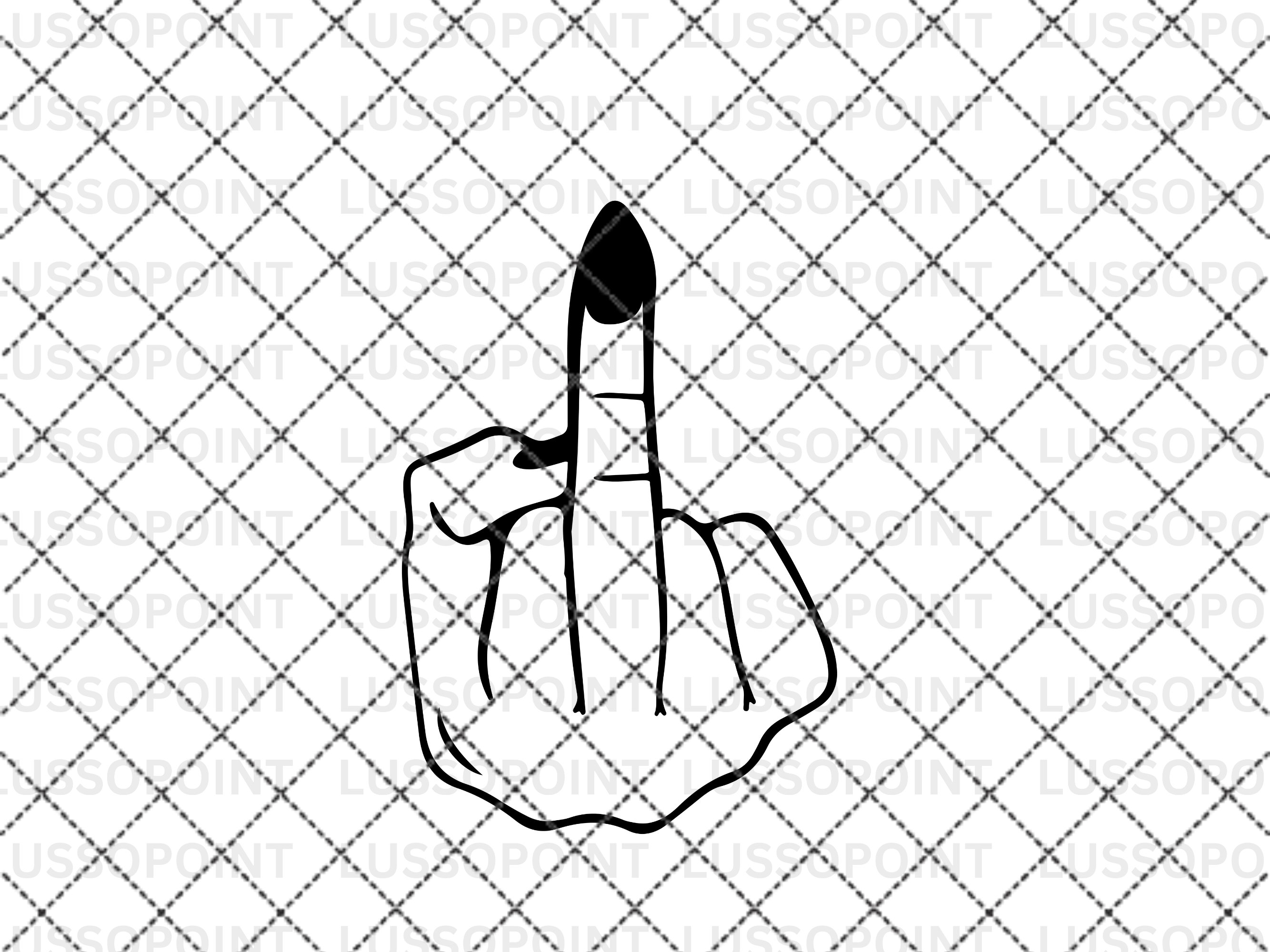 Woman Middle Finger Svg Free Mockup Included Hand Sign Svg Etsy