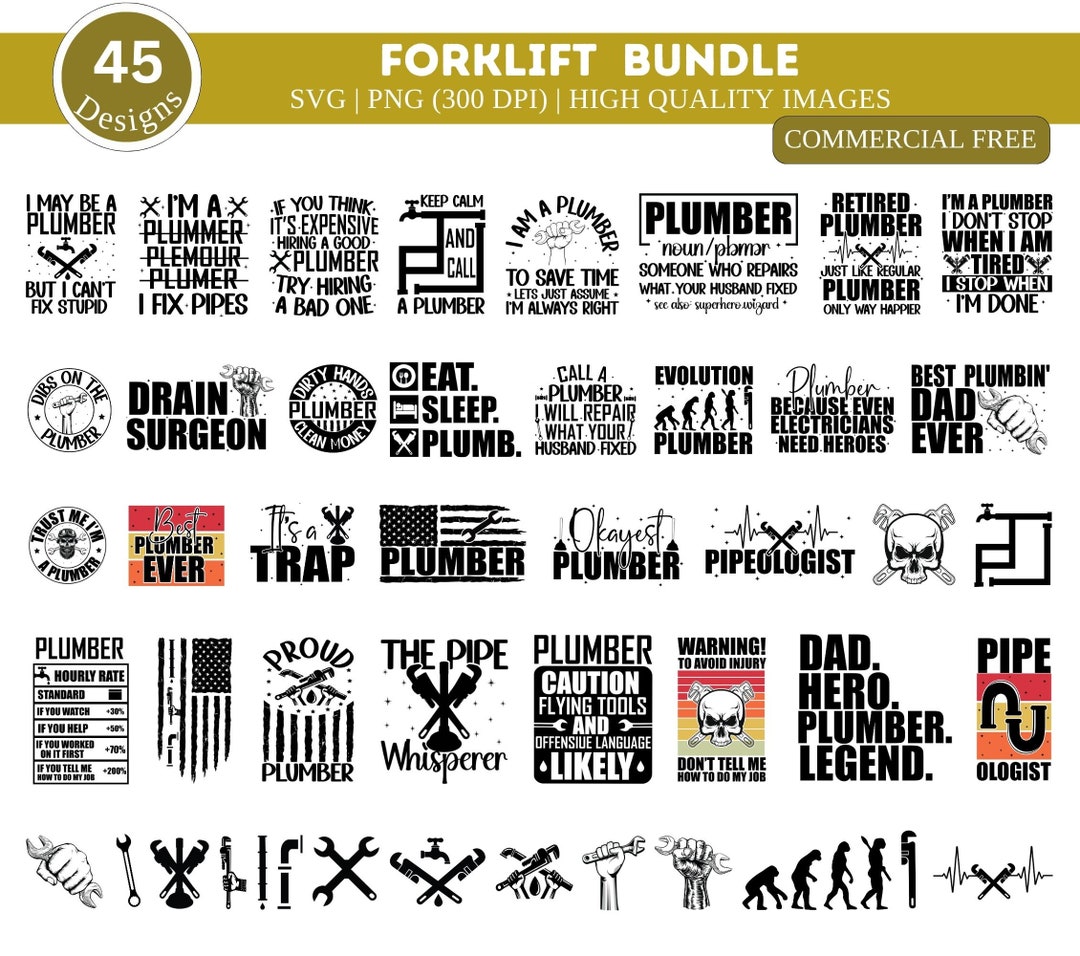 Plumber SVG PNG Bundle| Plumbing Png| Plumber Clipart| Plumber Cut ...
