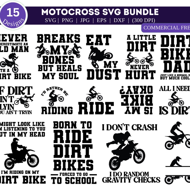 Funny Dirt Bike Decals - Etsy UK