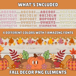 Autumn Classroom Decor Printable, Fall Bulletin Board Kit, School ...