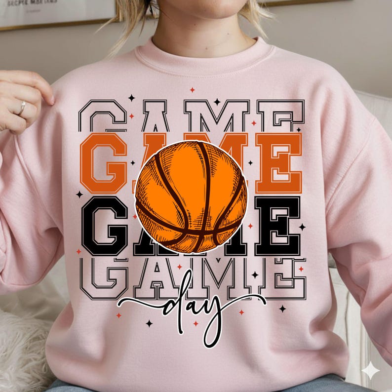 Game Day Basketball Png, Basketball Game Day Shirt Sublimation Design ...