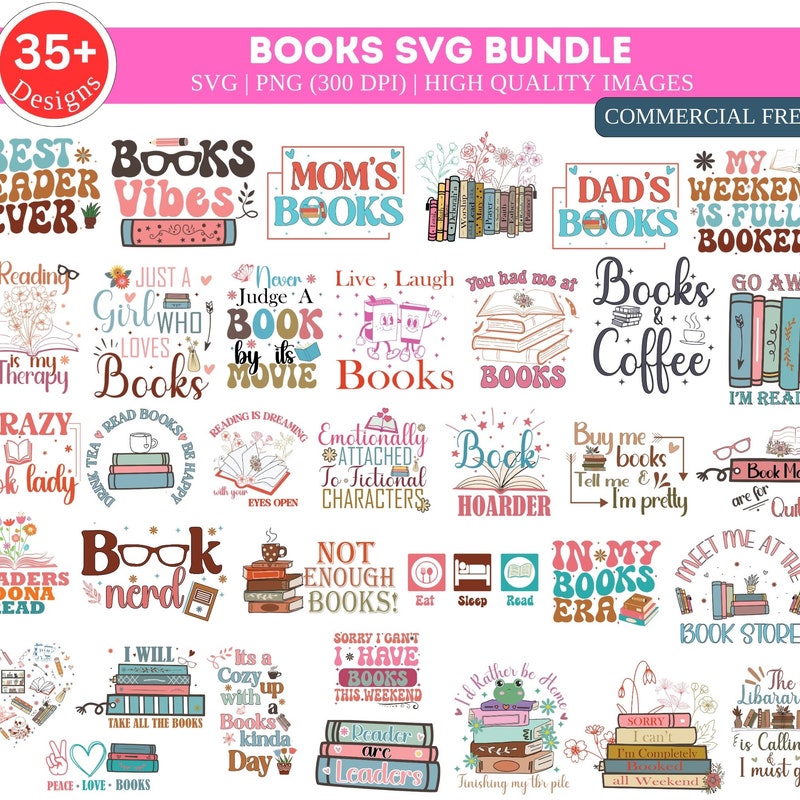Library Bag Svg - Etsy