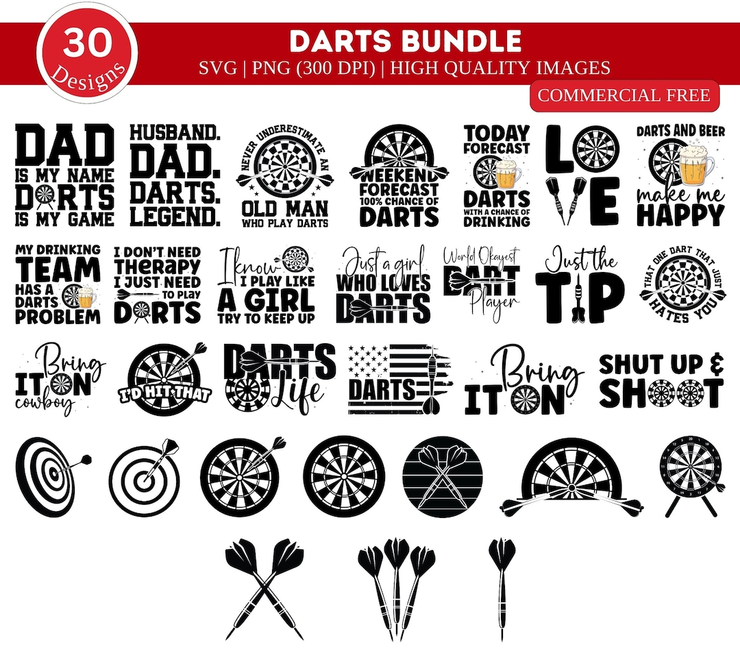 Darts SVG Bundle| Dart PNG Bundle| Funny Dart Shirt Svg| Darts Png ...