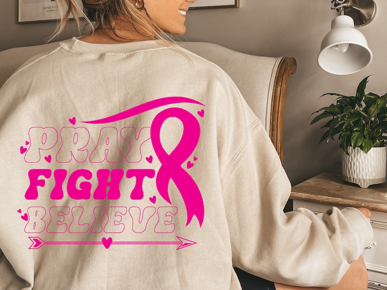 Pray Fight Believe Svg Free Mockup Included Breast Cancer - Etsy Pray Fight Believe Svg Free Mockup Included Breast Cancer - Etsy