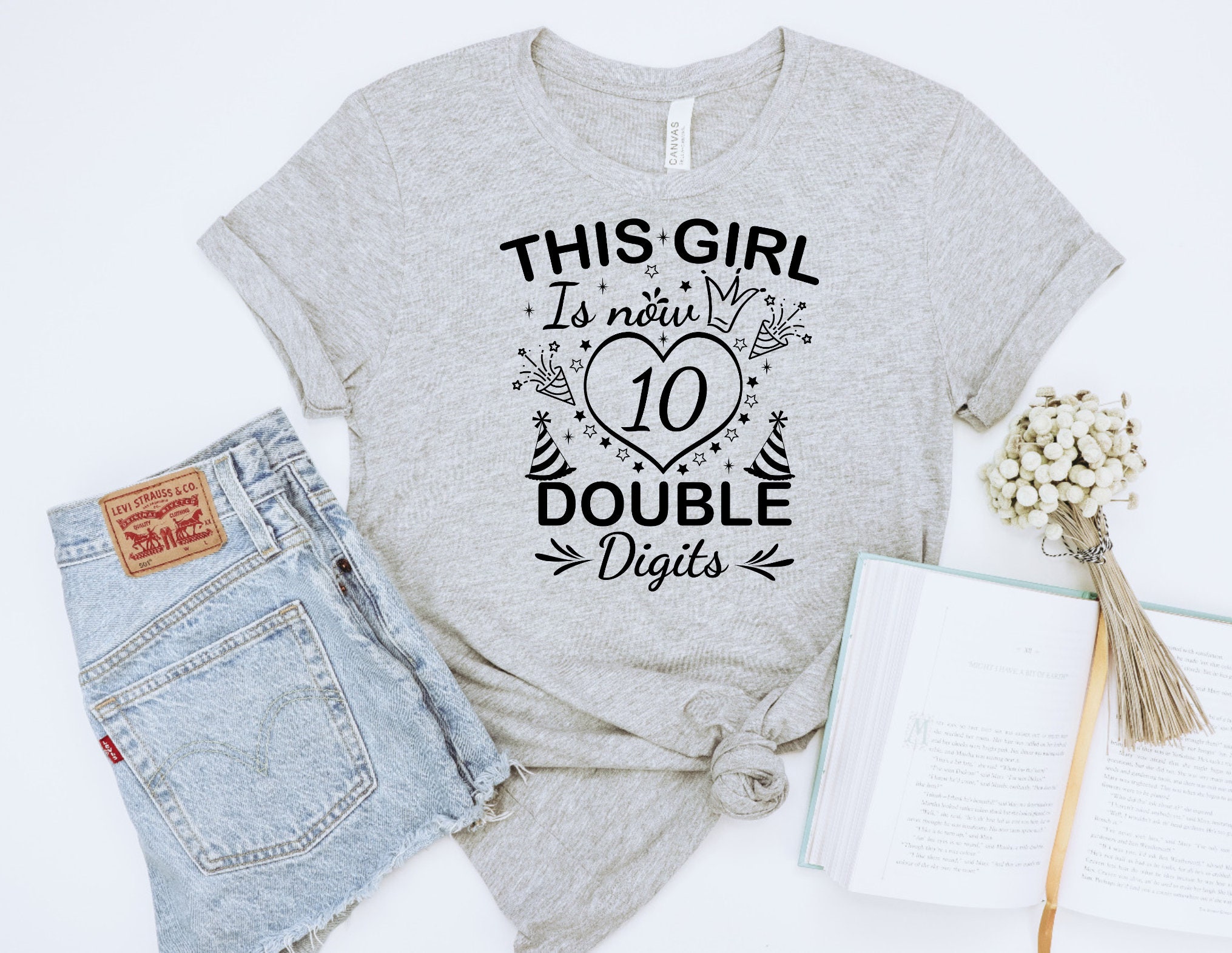 This Girl is Now 10 Double Digits SVG PNG 10th Birthday Svg - Etsy
