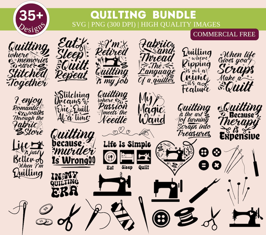 Quilting SVG Bundle| Quilting Svg| Quilting Designs| Sewing SVG Quote ...