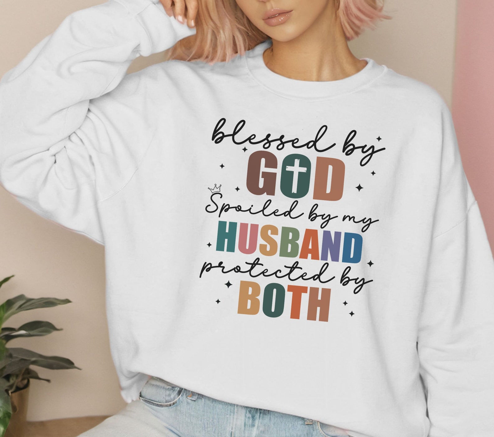 Blessed by God Spoiled by My Husband SVG PNG| Protected by Both ...