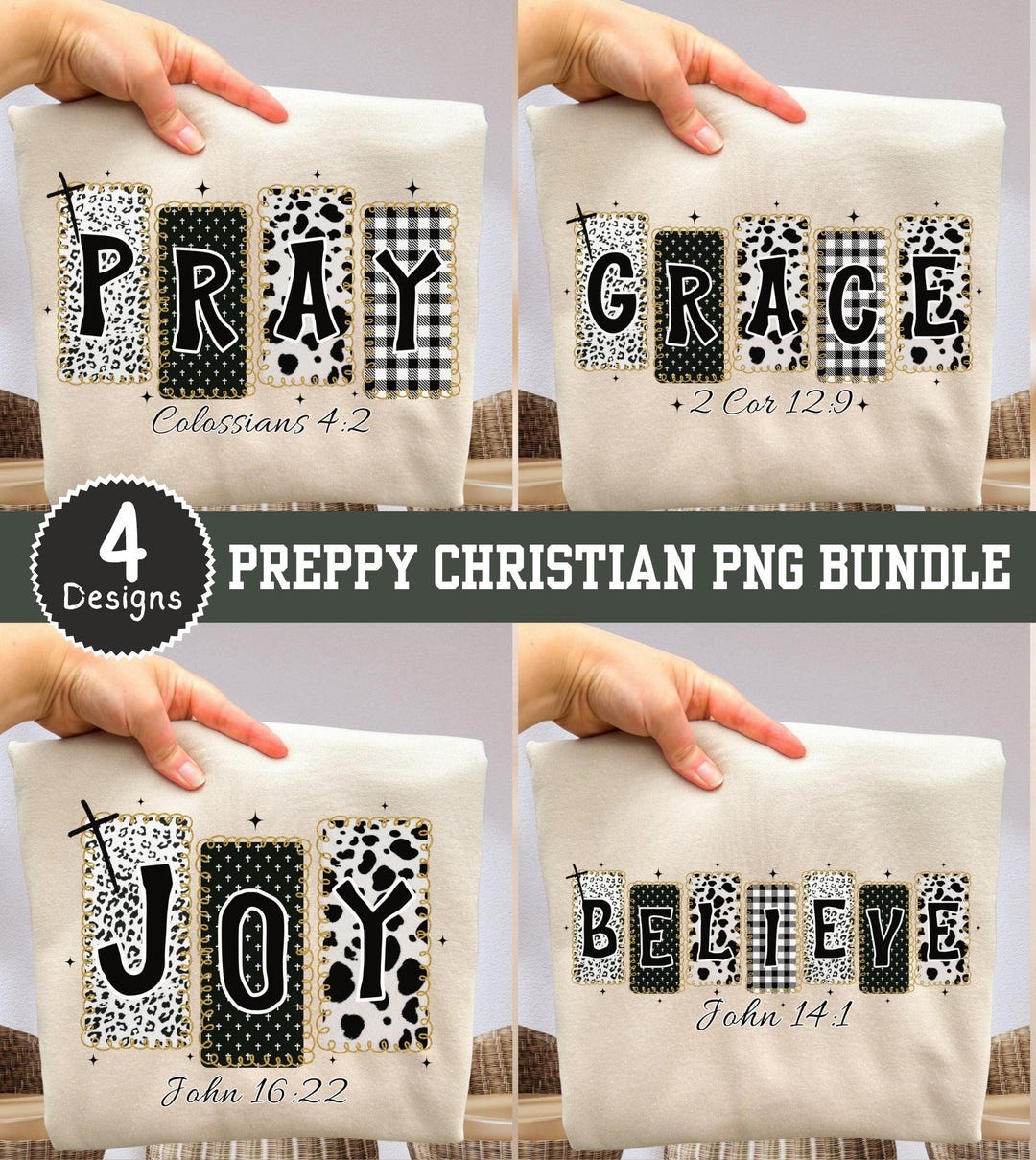Leopard Bible Verse PNG Bundle: Grace Joy Pray Believe Design (designs Sublimations) - Etsy