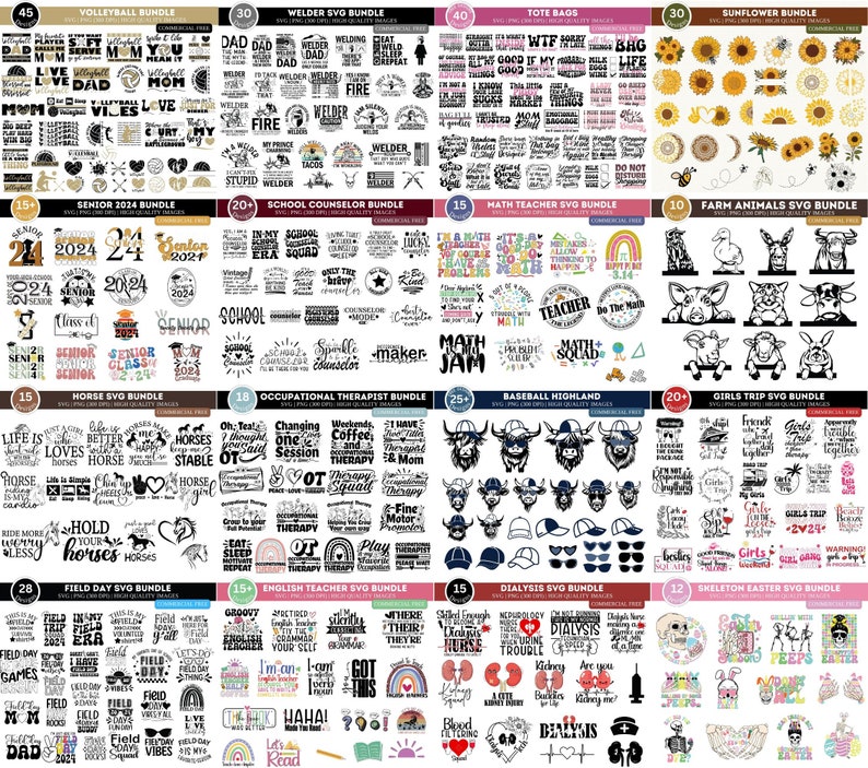 Mega SVG Bundle, T Shirt Designs Svg, Svg Files for Cricut, Silhouette ...