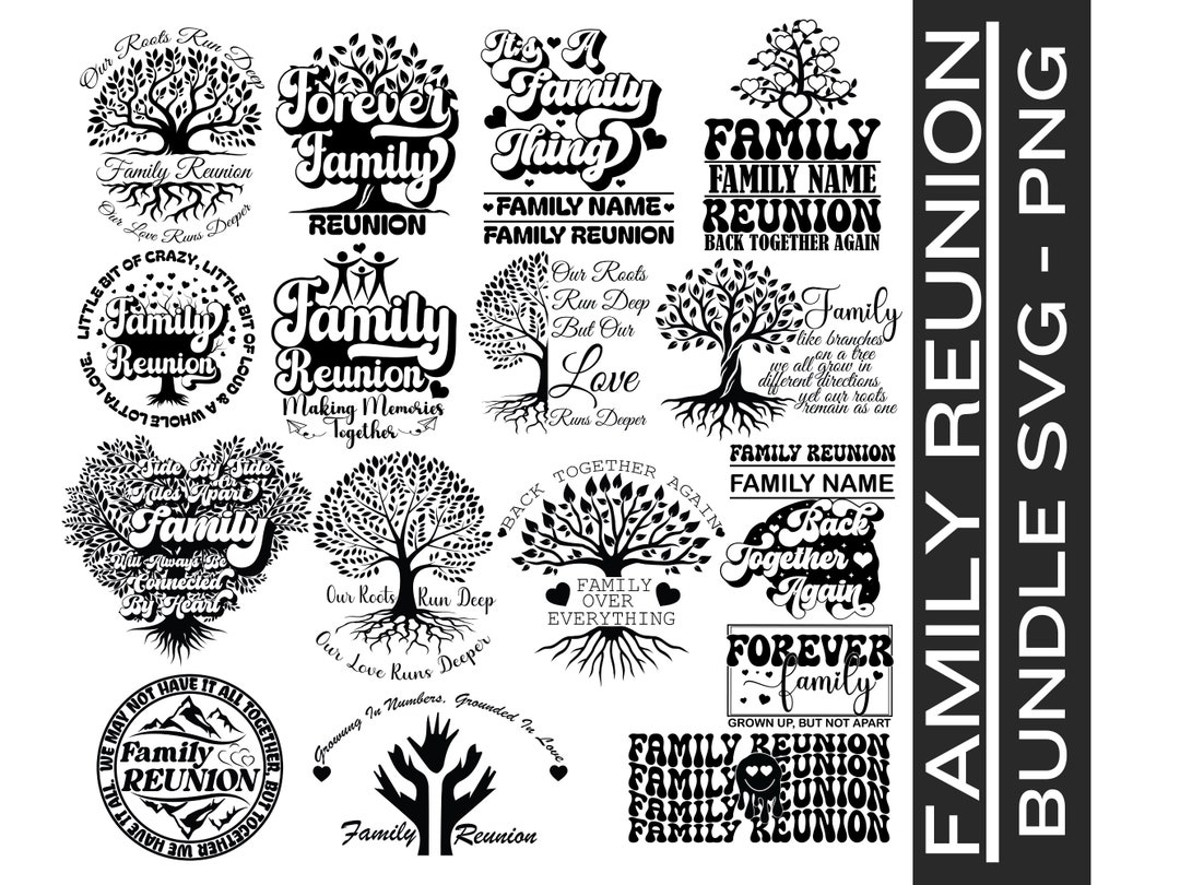 Family Reunion SVG Bundle| Family Tree With Quotation Svg| Tree With ...