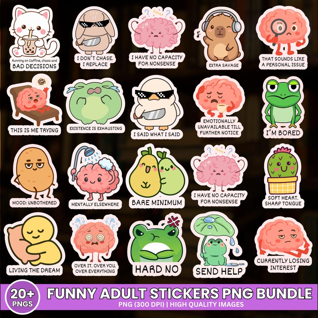 Funny Adult Stickers Png, Sarcastic Swear Word, Funny Sticker Clipart ...