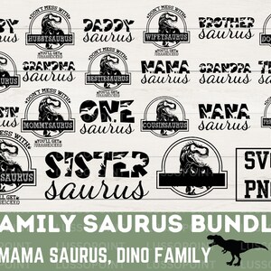 Family Saurus SVG Bundle Mamasaurus Svg, Dinosaur Svg, Babysaurus Svg ...