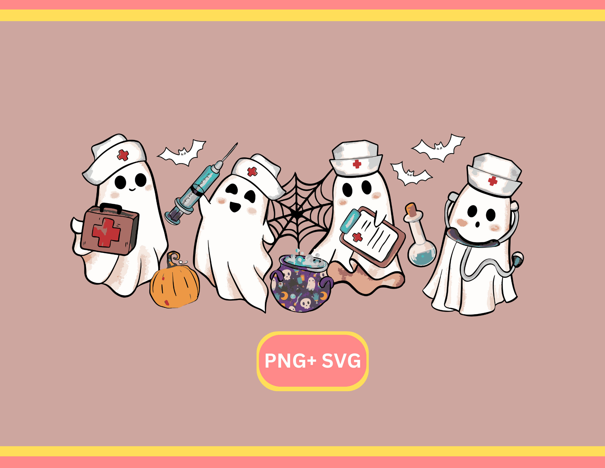 Nurse Halloween PNG Ghost Nurses SVG Ghost Nurses PNG - Etsy