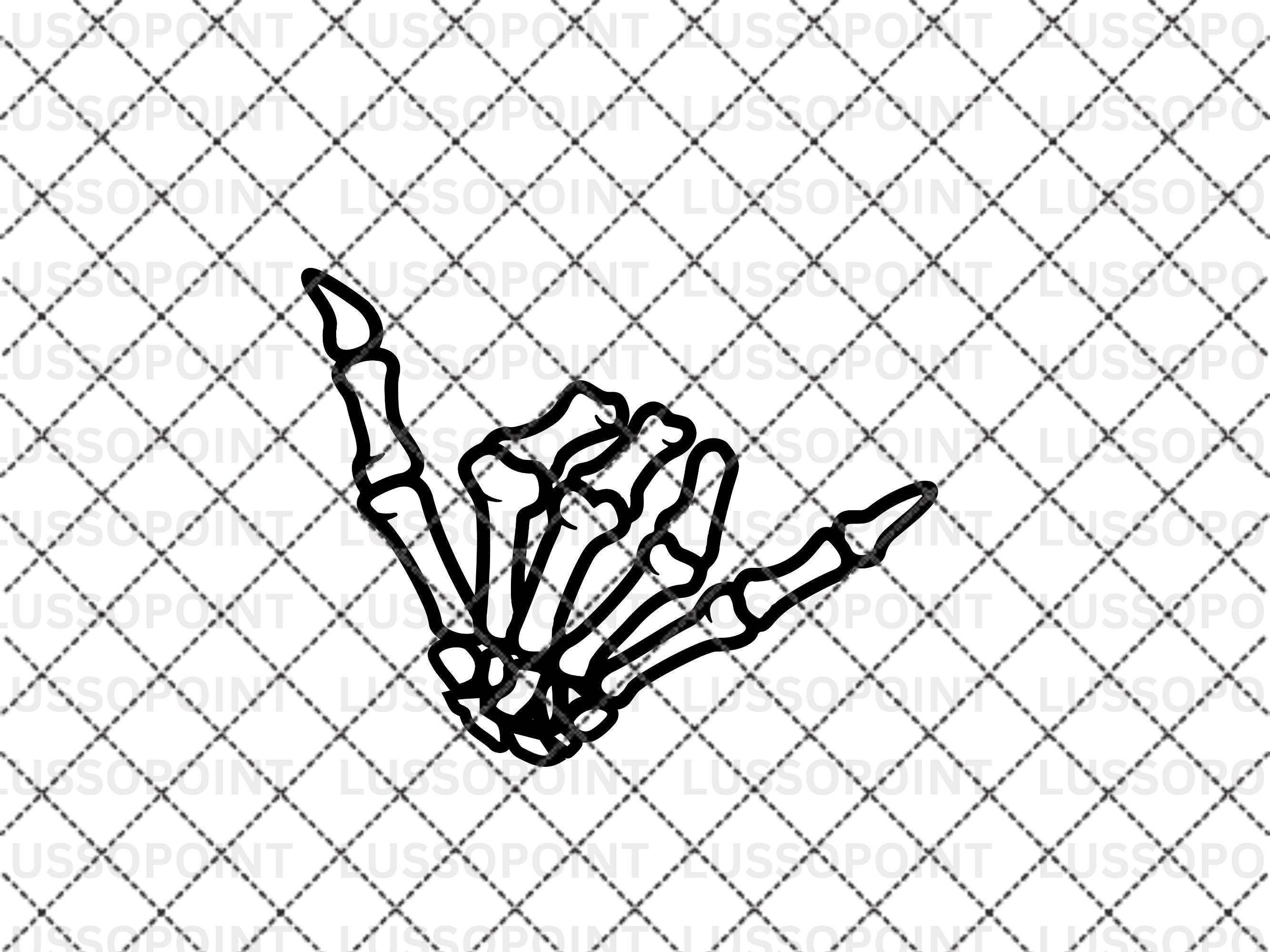 Skeleton Hand Sign SVG Free Mockup Included Skelton Rock - Etsy UK