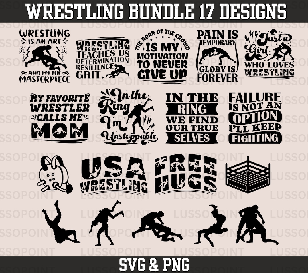 Wrestling SVG Bundle| Wrestling Svg| Wrestler Svg| Wrestler Png Bundle ...