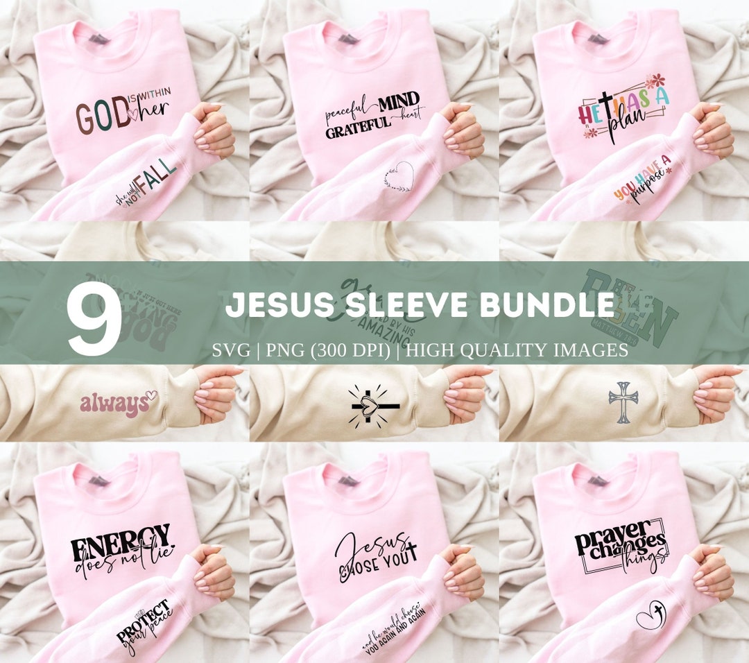 Christian SVG PNG Sleeve Bundle Religious Svg Sleeve Sweatshirt Bundle ...
