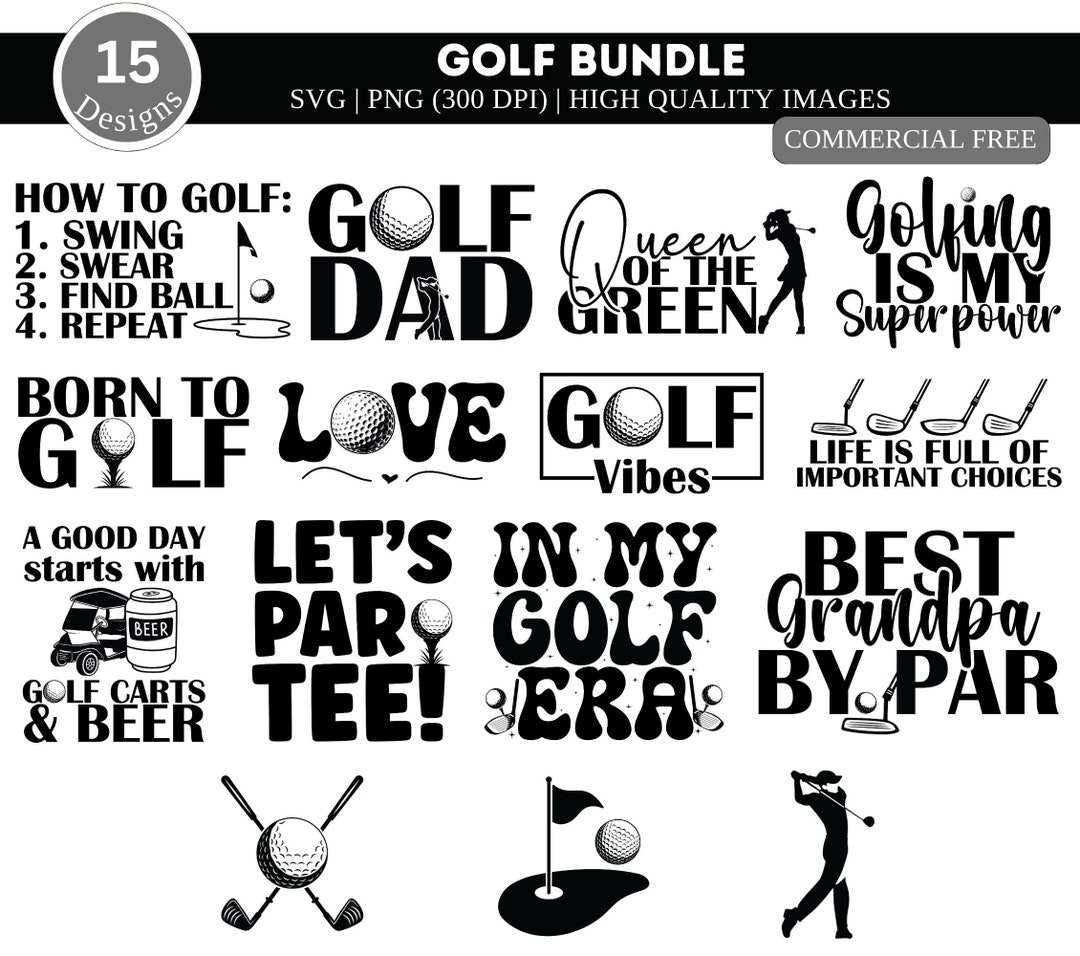 Golf SVG Bundle| Golfing SVG Bundle| Golfer SVG| Golf Quotes Svg| Golf ...