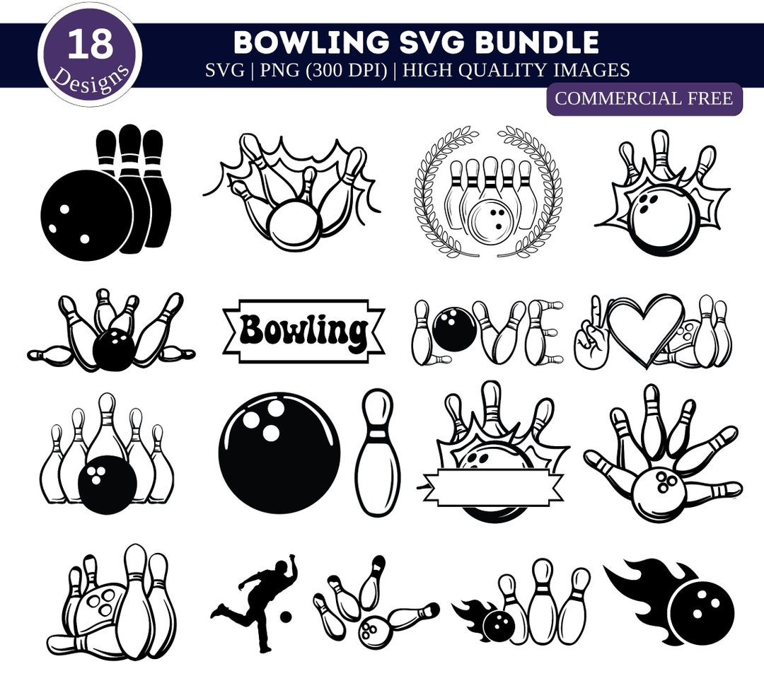 Bowling SVG Bundle| Bowling PNG Bundle| Bowling Clipart| Bowling SVG ...