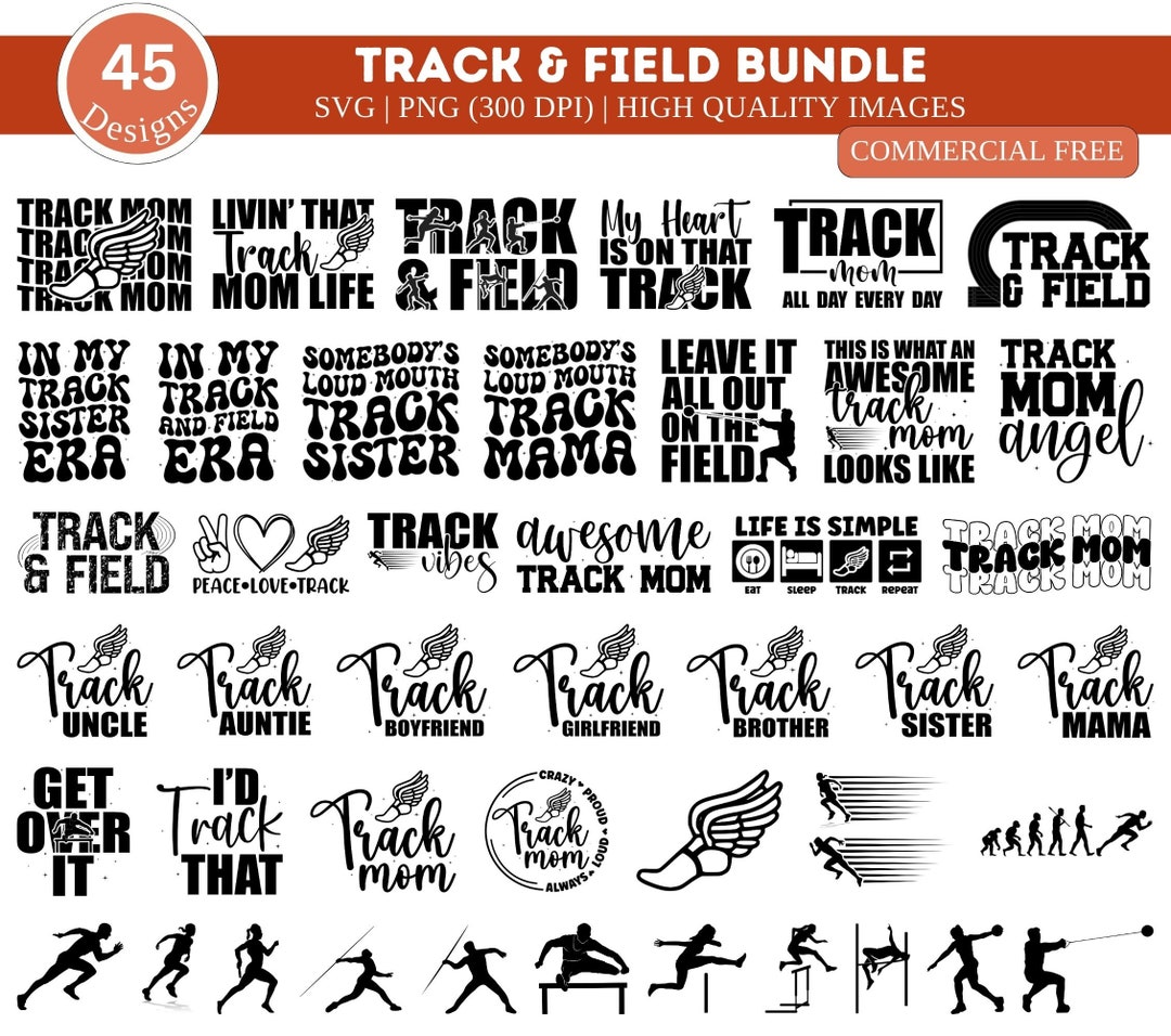Track and Field SVG Bundle| Track and Field Png| Running Svg| Track Mom ...