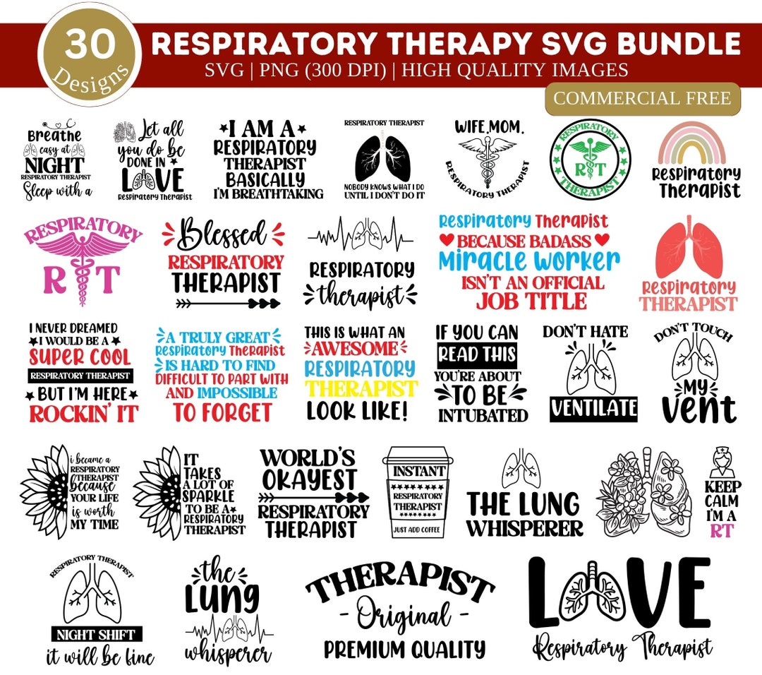 Respiratory Therapist SVG PNG Bundle| Respiratory Therapist Png ...