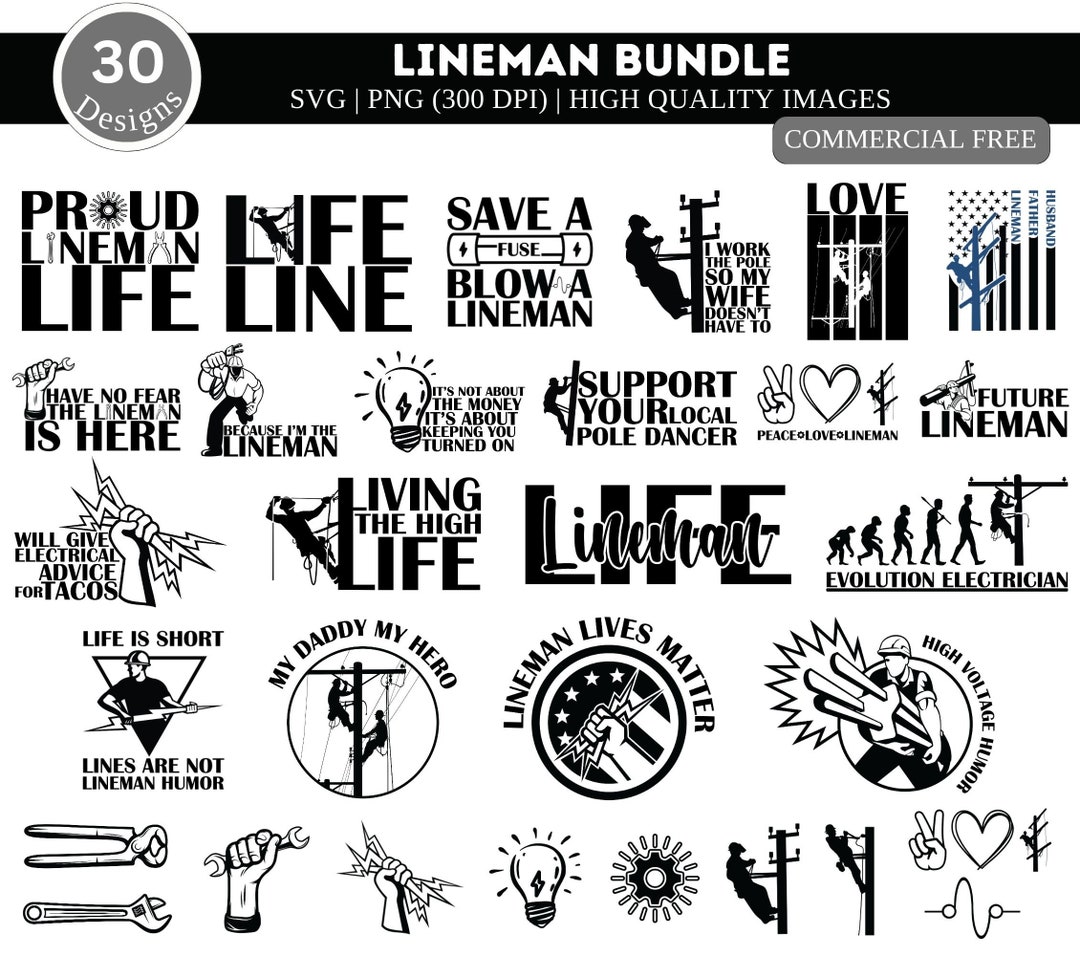 Lineman SVG PNG Bundle| Lineman Electrician Svg| Power Linemen Svg ...