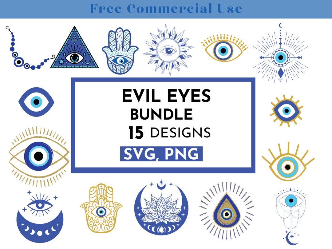 Evil Eye Protection SVG Bundle| Evil Eye Svg| Evil Eye PNG| Humsa Svg ...