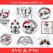 Christmas Skulls Bundle Designs SVG| Christmas Skeleton Svg| Funny ...