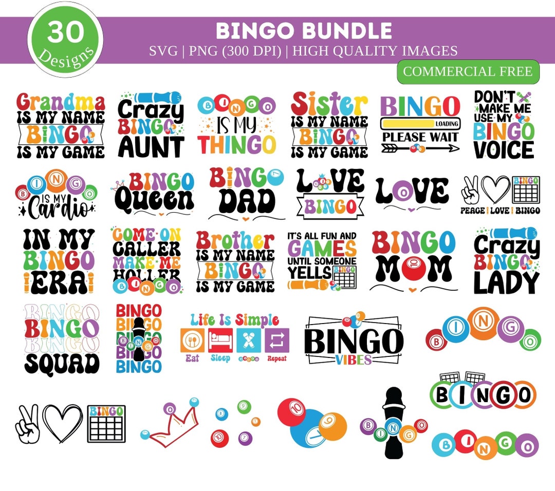 Bingo SVG Bundle Bingo Svg Bingo Player Svg Bingo Lady Svg Bingo Games ...