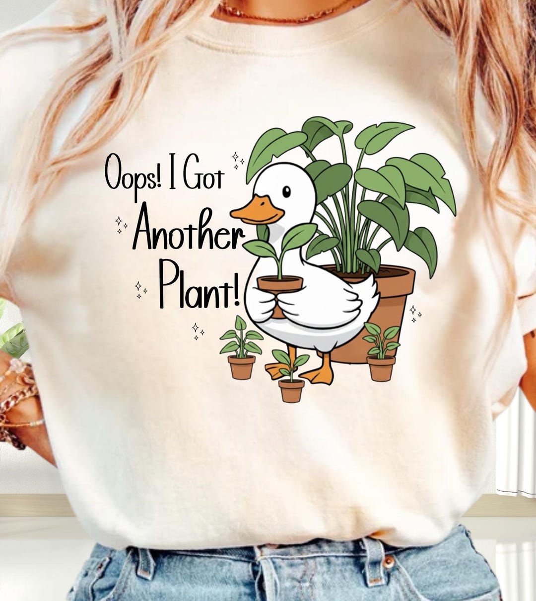 Oops I Got Another Plant Goose Png, Funny Plant Lover Png, Vintage ...