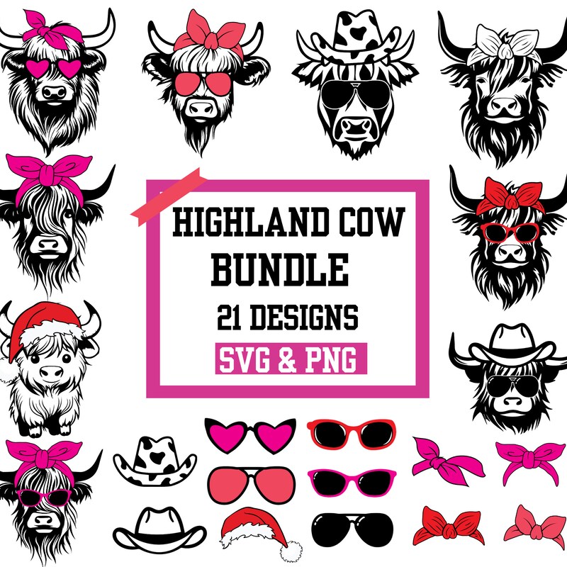 Cow With Bow Svg - Etsy