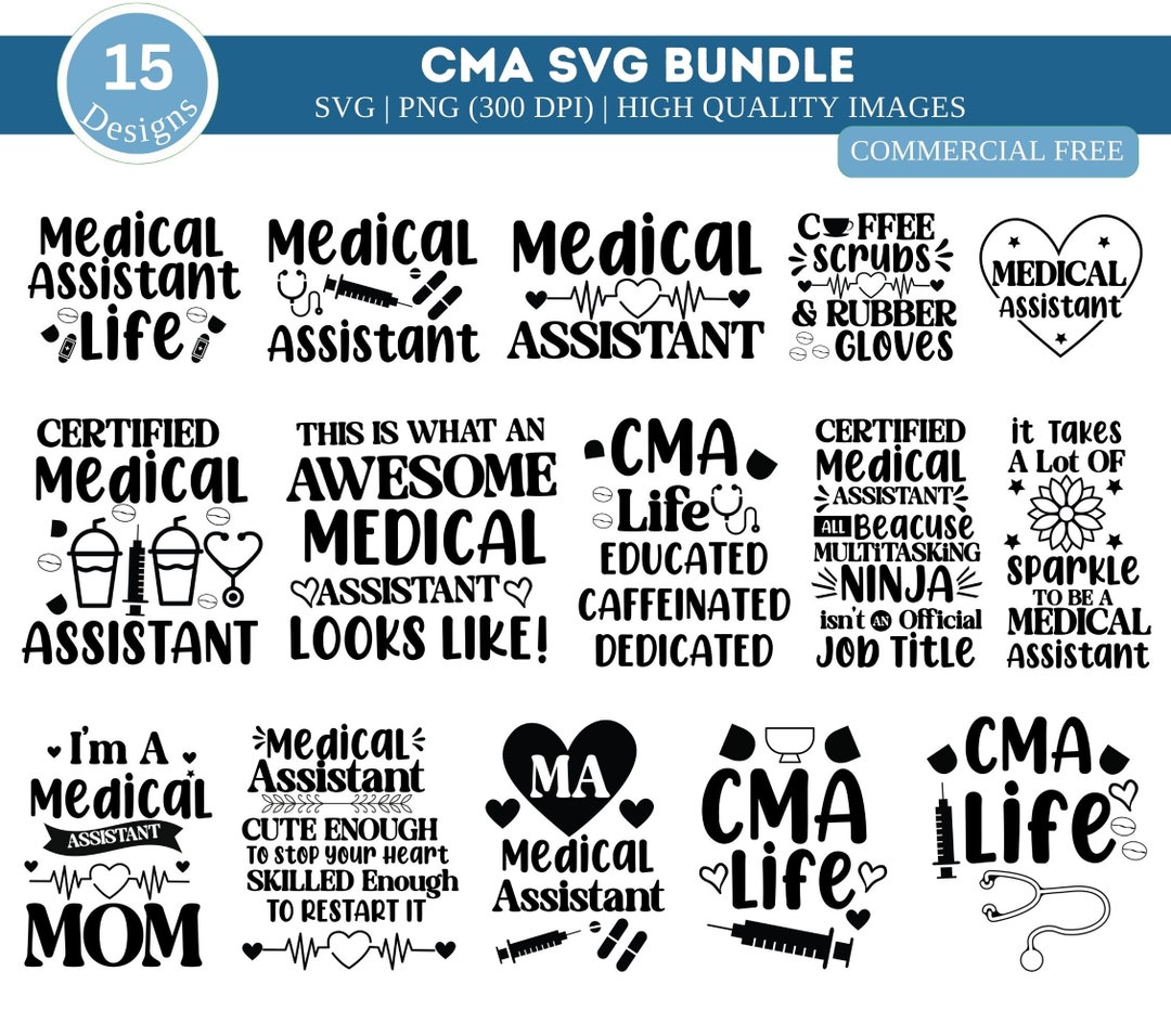 Medical Assistant SVG Bundle| Medical Assistant Png| Nurse Svg ...