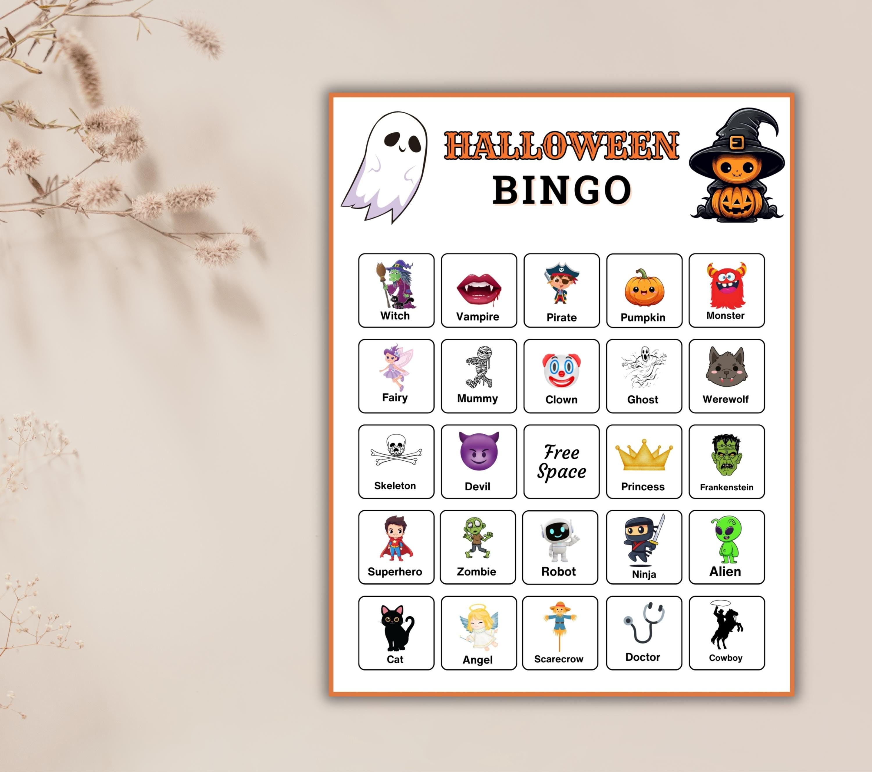 Halloween Bingo Games Bundle Printable, Halloween Party Ideas ...