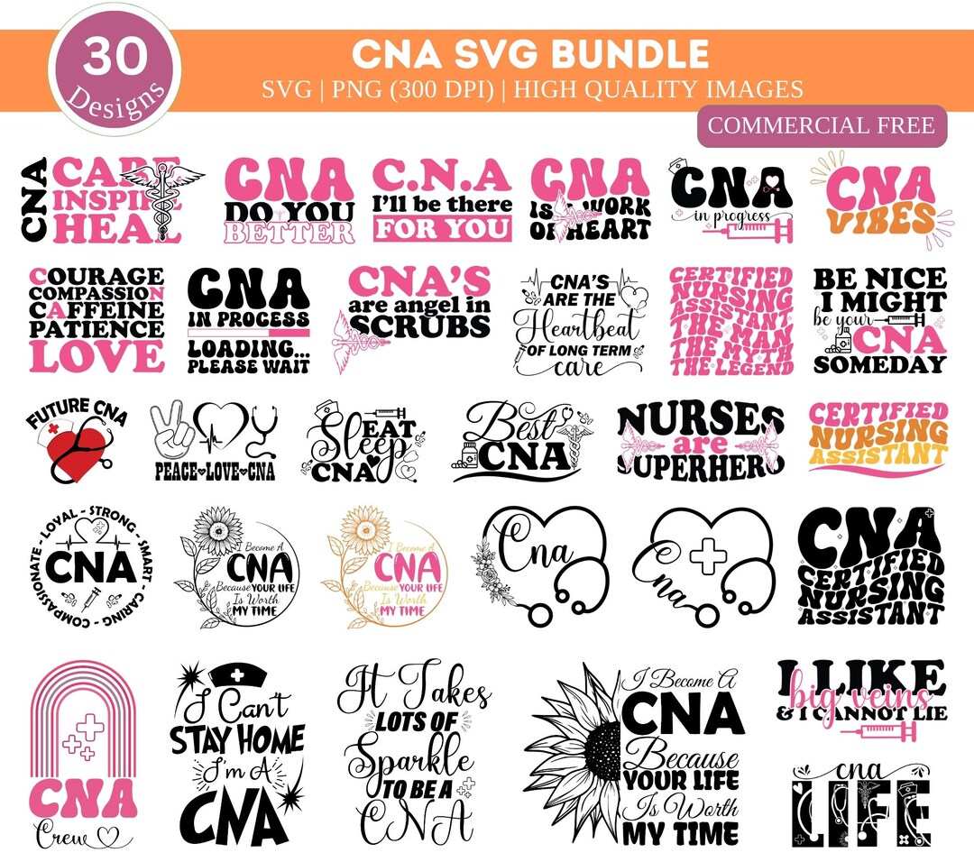 CNA SVG Bundle| Nurse Svg| Nursing Svg| Nurse Life Svg| Medical Svg ...