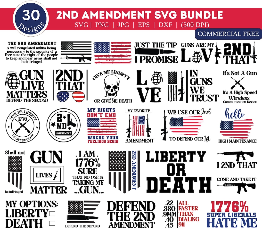 2nd Amendment SVG PNG Bundle| We the People Svg| American Flag Svg| Patriotic Svg| 2nd Amendment ...