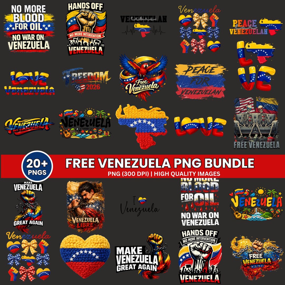 Venezuela Libre PNG Bundle, Venezuelan Flag for a Traveler Png, Proud ...