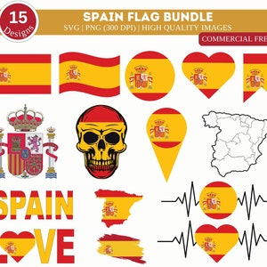 Spain Themed Clipart SVG PNG Bundle Travel Clipart Europe Clipart ...