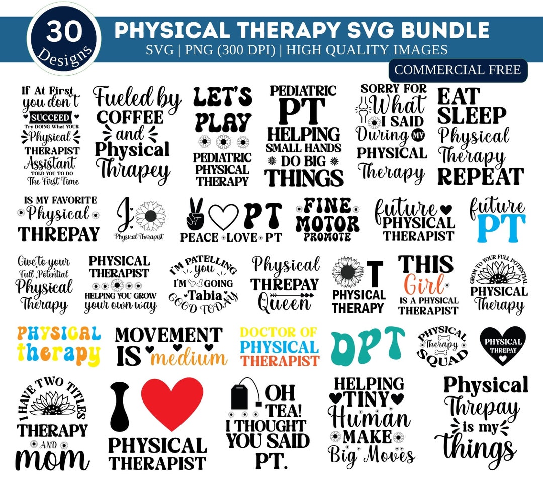 Physical Therapist SVG PNG Bundle| Occupational Therapy Svg| Medical ...