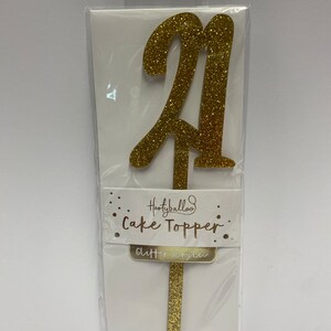 Glitter Acrylic Number Cake Topper. Number Cake Topper.age 21 Cake ...