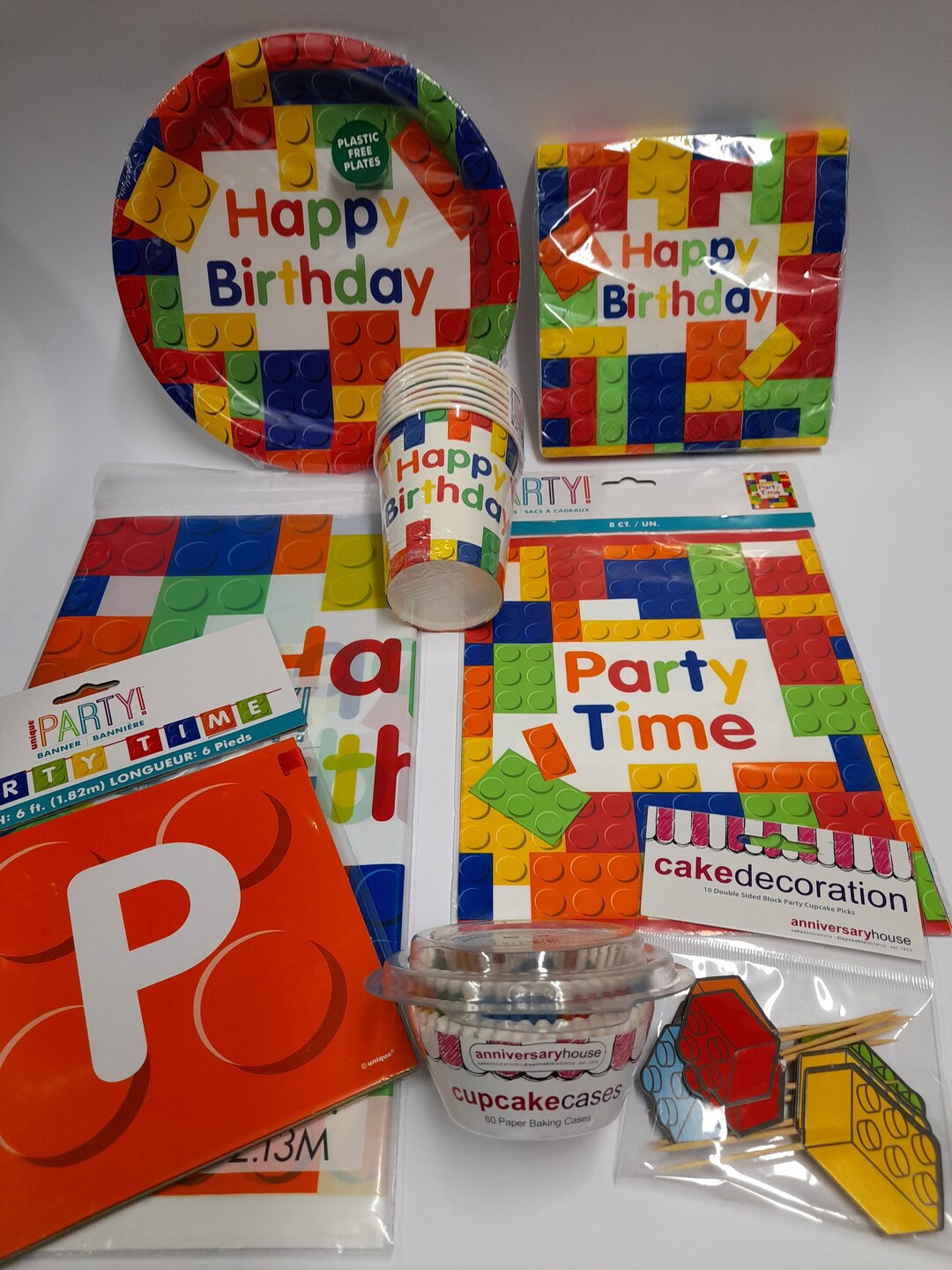 Building Blocks Party Blocks Lego Inspired Bricks Party. Plates, Cups ...