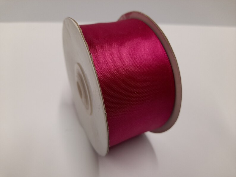 25 Metres Dark Pink Satin Ribbon Rolls in Sizes 6mm,12mm,25mm,38mm ...