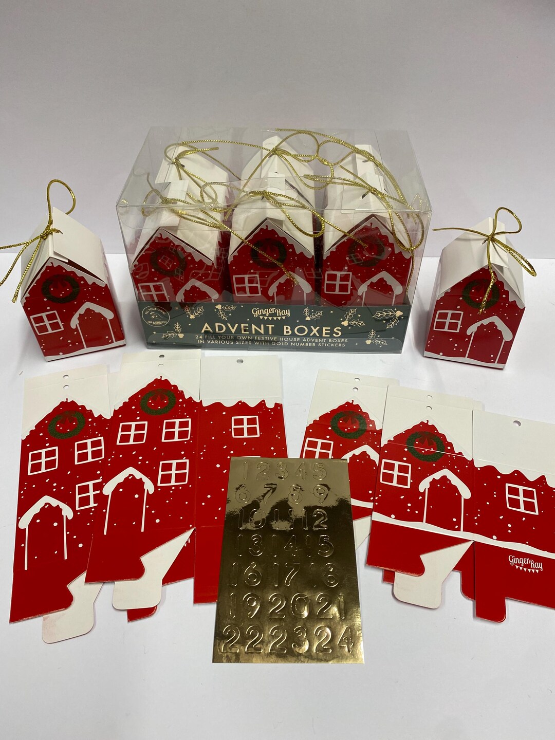 Advent Boxes, Fill Your Own Advent Houses, Festive Advent Houses ...