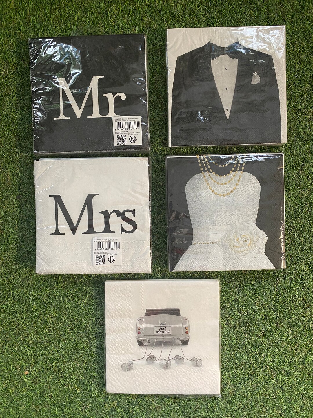 Wedding Napkins. Wedding Serviettes. Just Married Napkins. Wedding ...