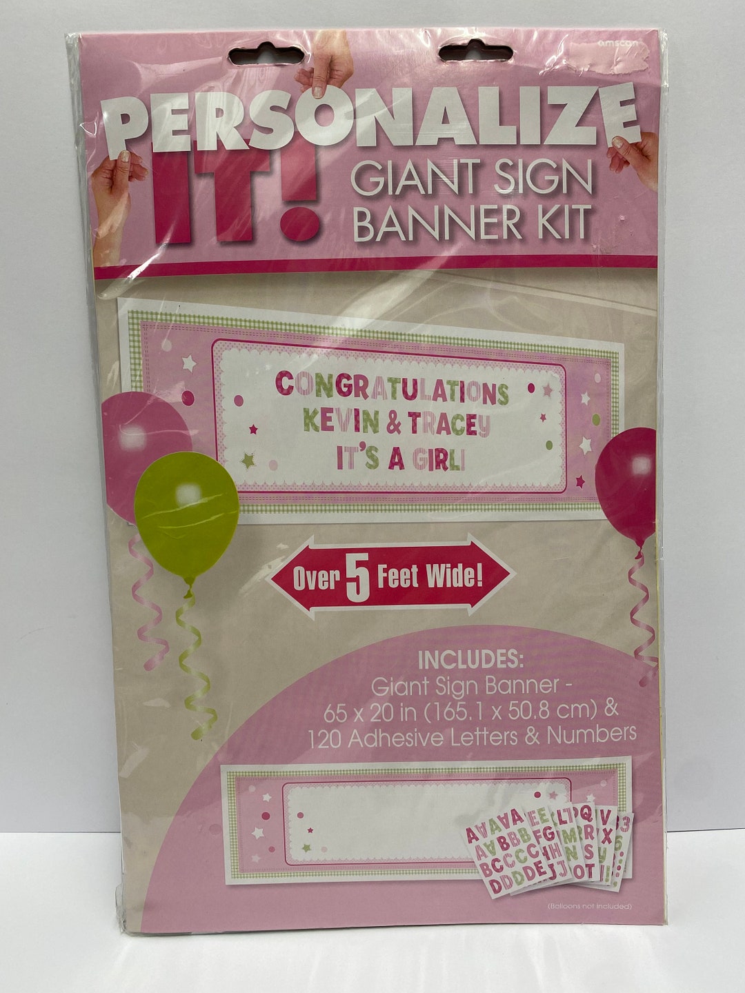 Giant Personalise It Banner Kit. Giant Banner. Giant Sign, Baby Boy ...