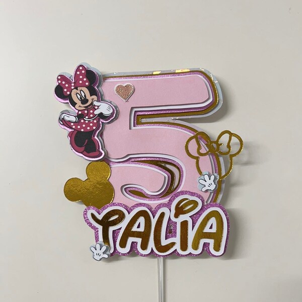 Minnie Mouse Topper - Etsy UK