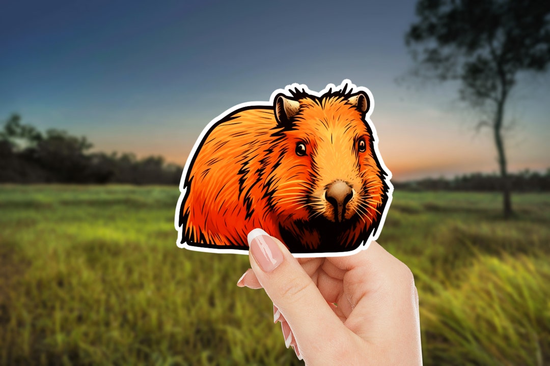 Realistic Capybara Sticker Water-resistant Sticker for Laptops ...