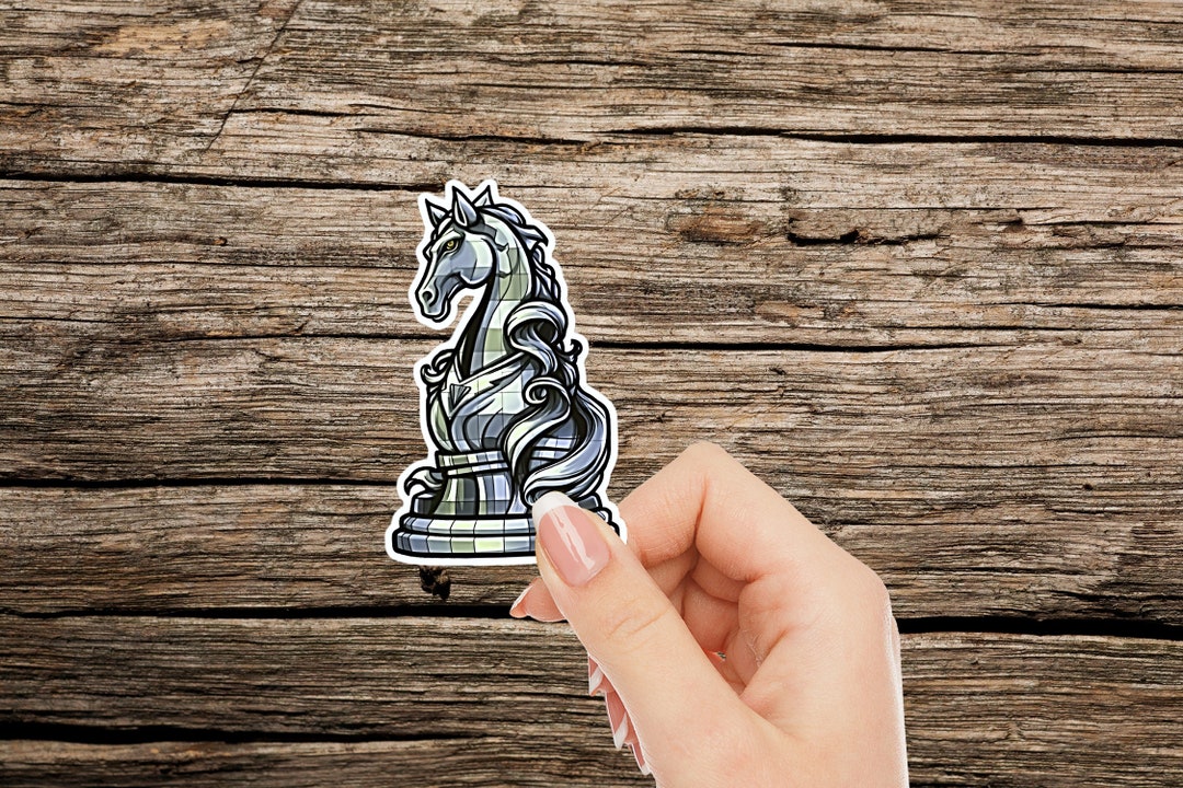 Knight Chess Piece Sticker Water-resistant Vinyl Sticker Laptop Sticker ...