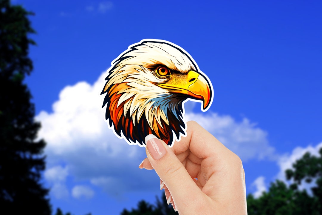 Bald Eagle Sticker Water-resistant Sticker for Laptops, Consoles ...