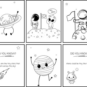 Space Adventures - Educational Coloring Book for Kids - Etsy